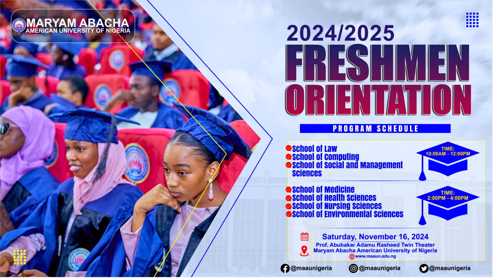 2024/2025 Freshmen Orientation Program at MAAUN - Maryam Abacha ...