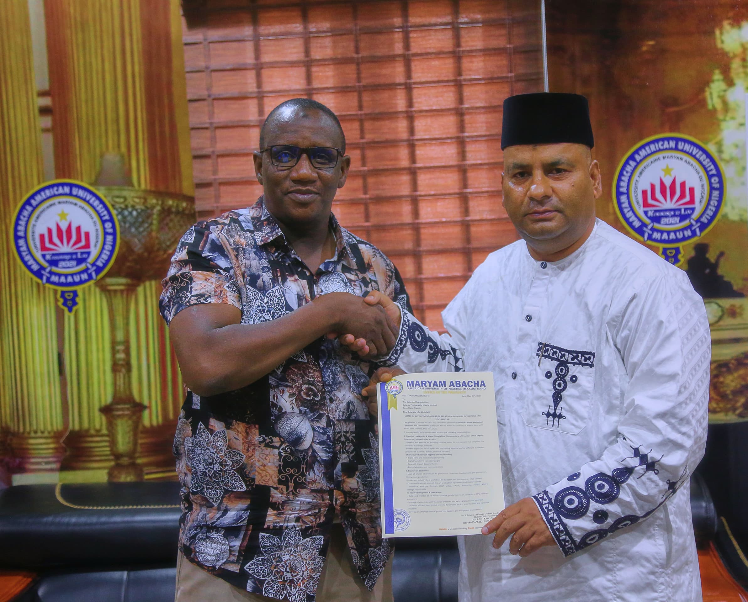 MAAUN Names Balarabe Uba Abdullahi as Head of Creative Audiovisual Operations - Maryam Abacha ...