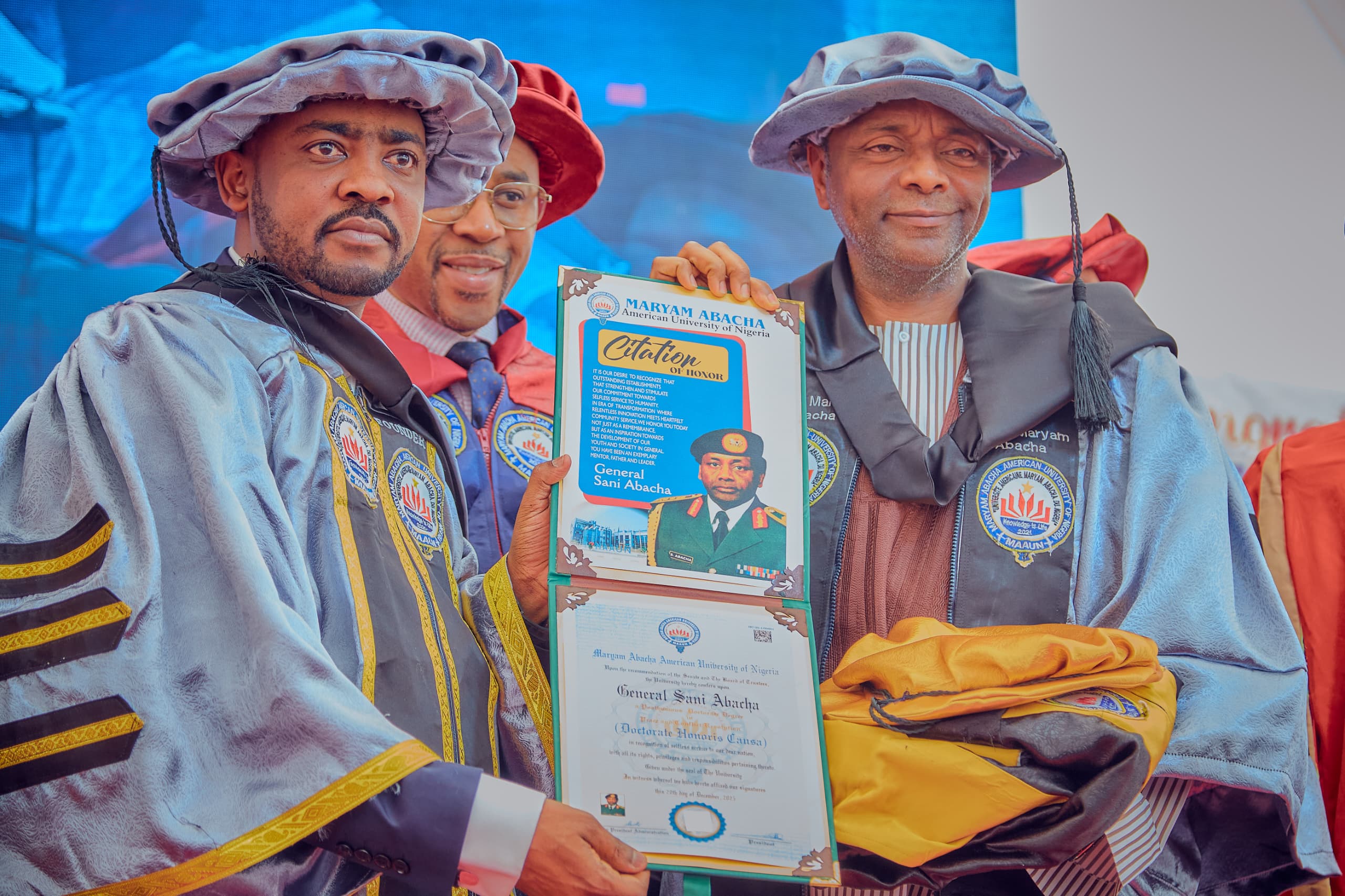MAAUN Honours Late General Abacha, Baré Maïnassara - Maryam Abacha ...